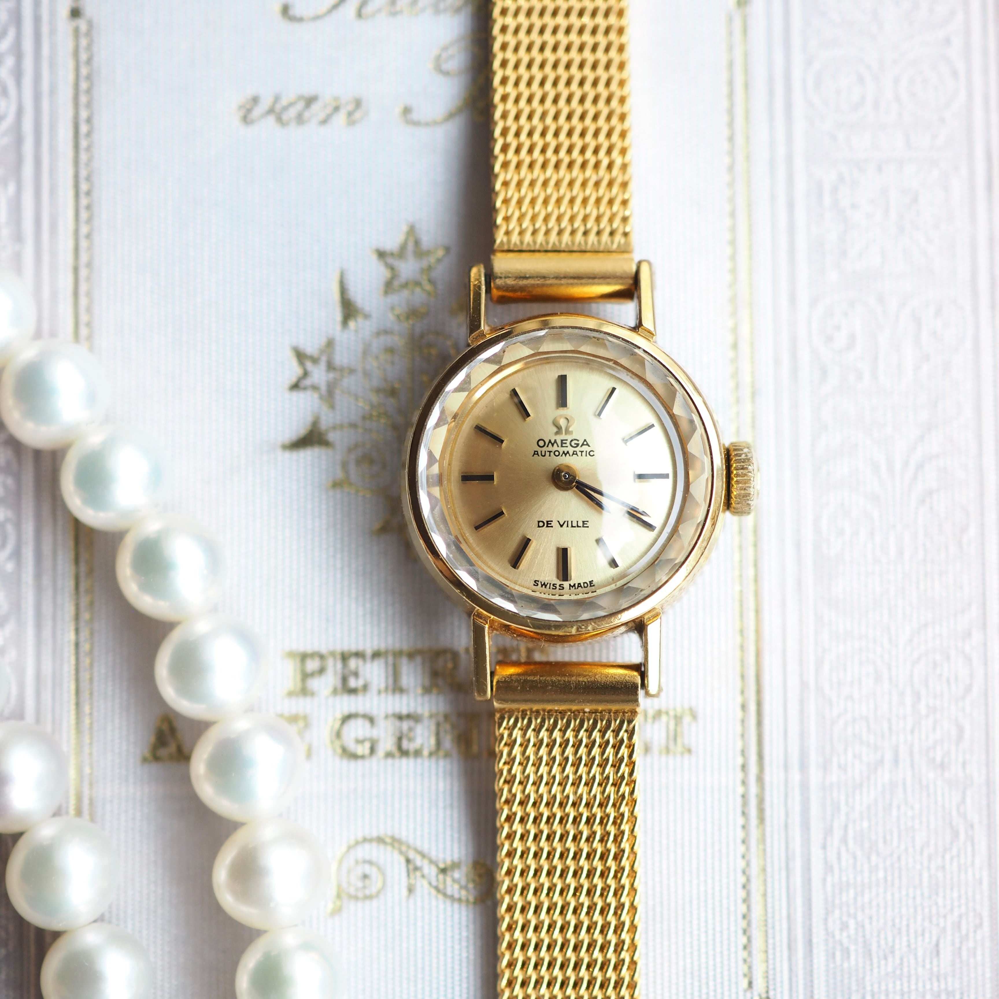 OH済 OMEGA deville 自動巻 カットガラス アンティーク時計 | Plumage