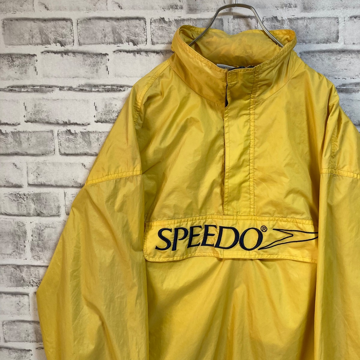 【SPEEDO】90s Nylon Anorak Parka XL USA規格 スピード ナイロンジャケット アノラックパーカー ハーフジップ ...