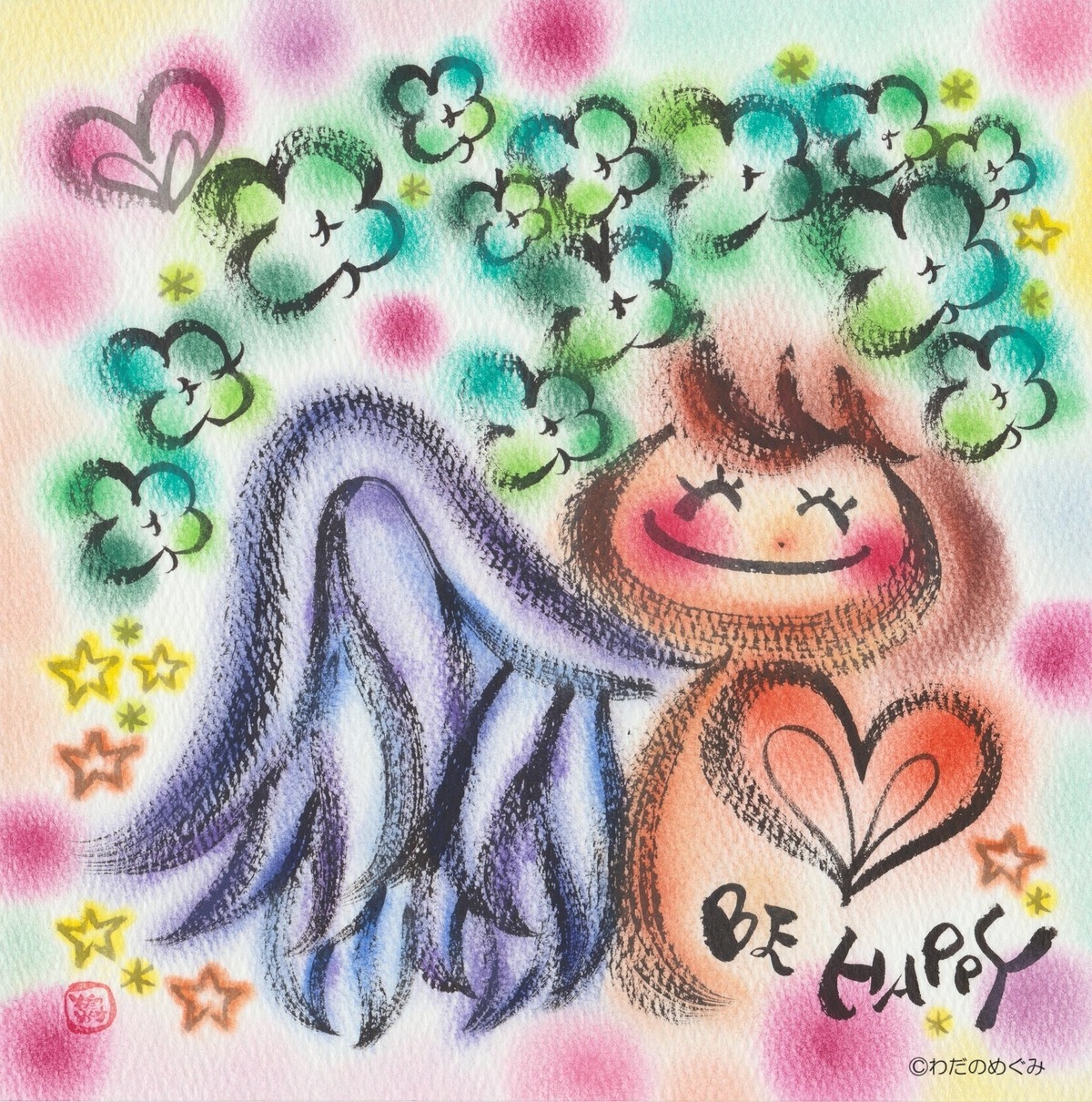 【原画1点もの】正方形20角／2019.8月制作 | わだのめぐみArtShop Komorebi