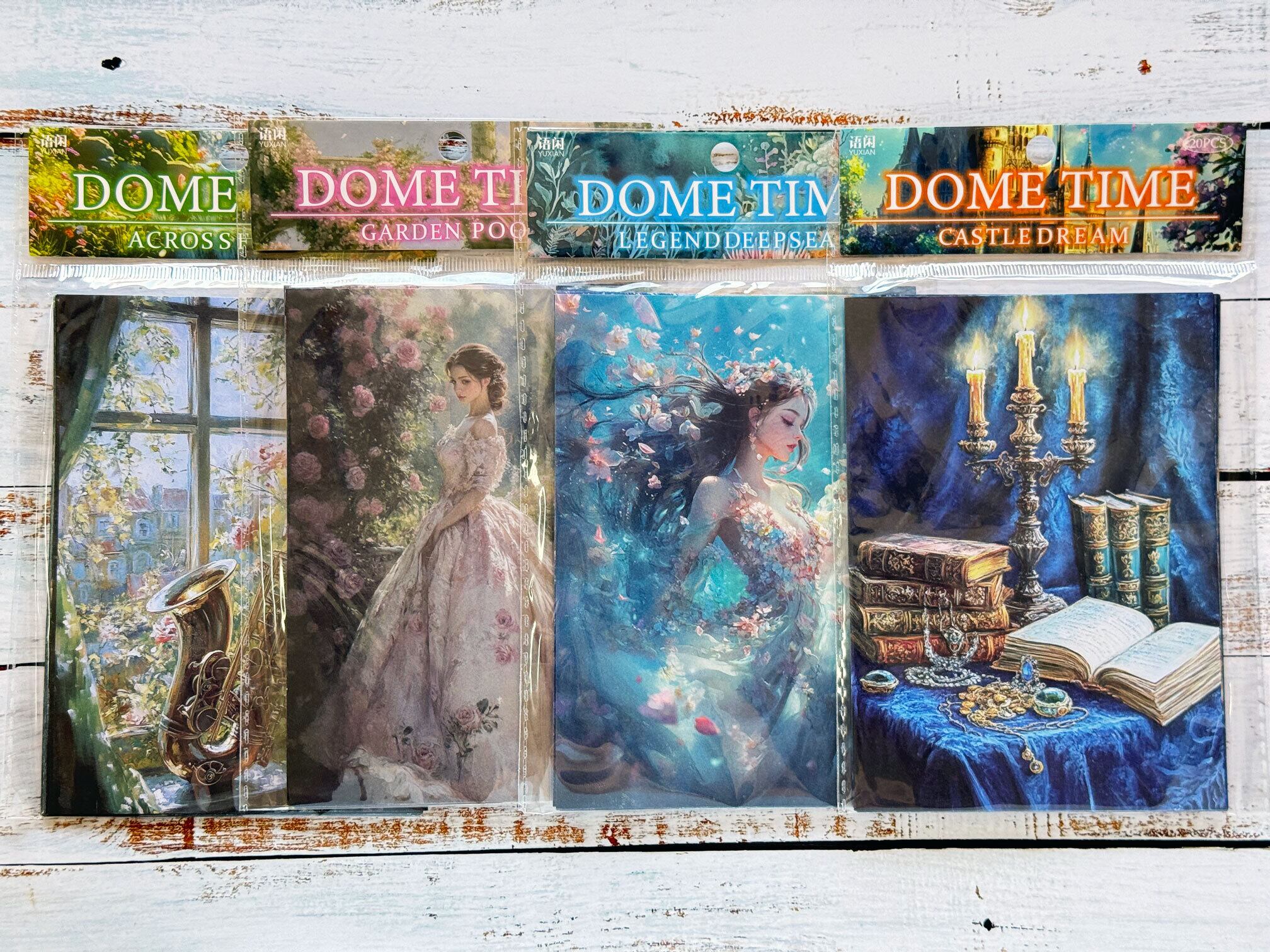 ファンタジー風素材紙セット 20枚入り 穹顶时光（Dome Time）シリーズ[YX-19p] | 海外文具と古本 まよなかヌーク