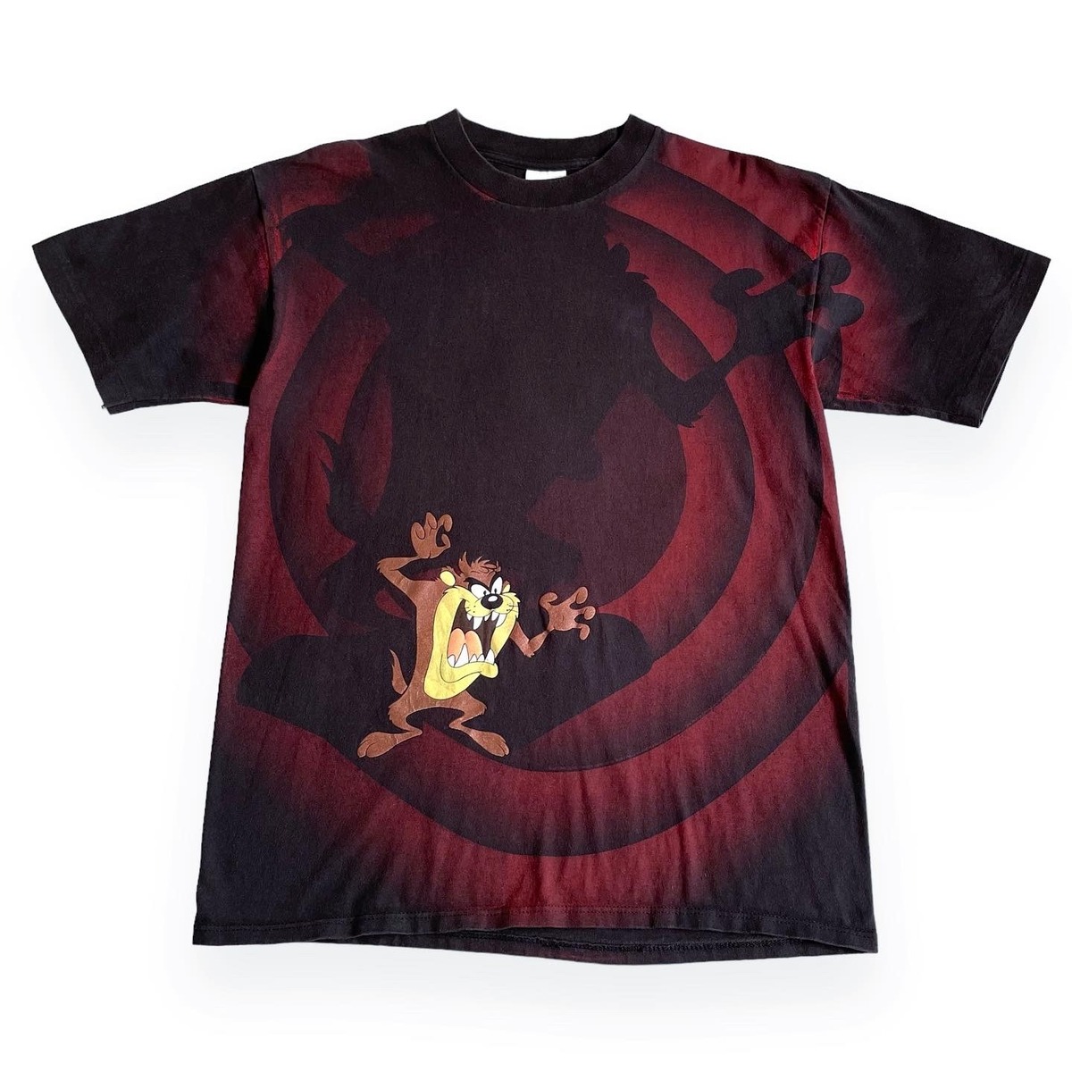 90s Looney Tunes "Tasmanian Devil" Shadow All Over Print Tee Shirt ...