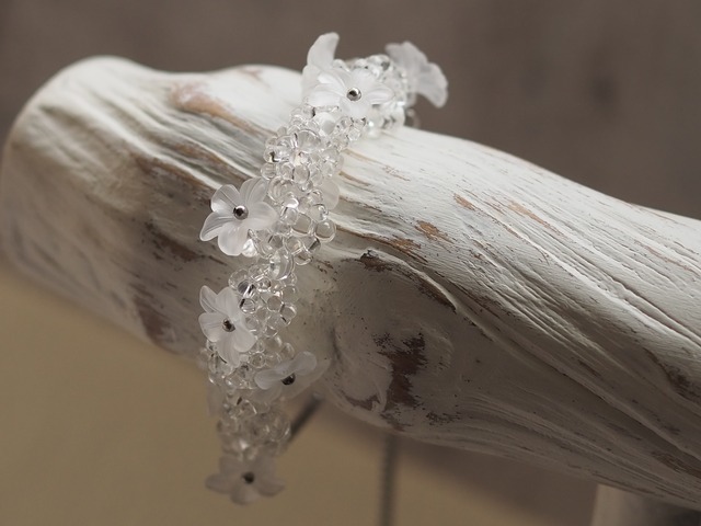 花飾りのスライダーブレスレット | Jasper&Cats