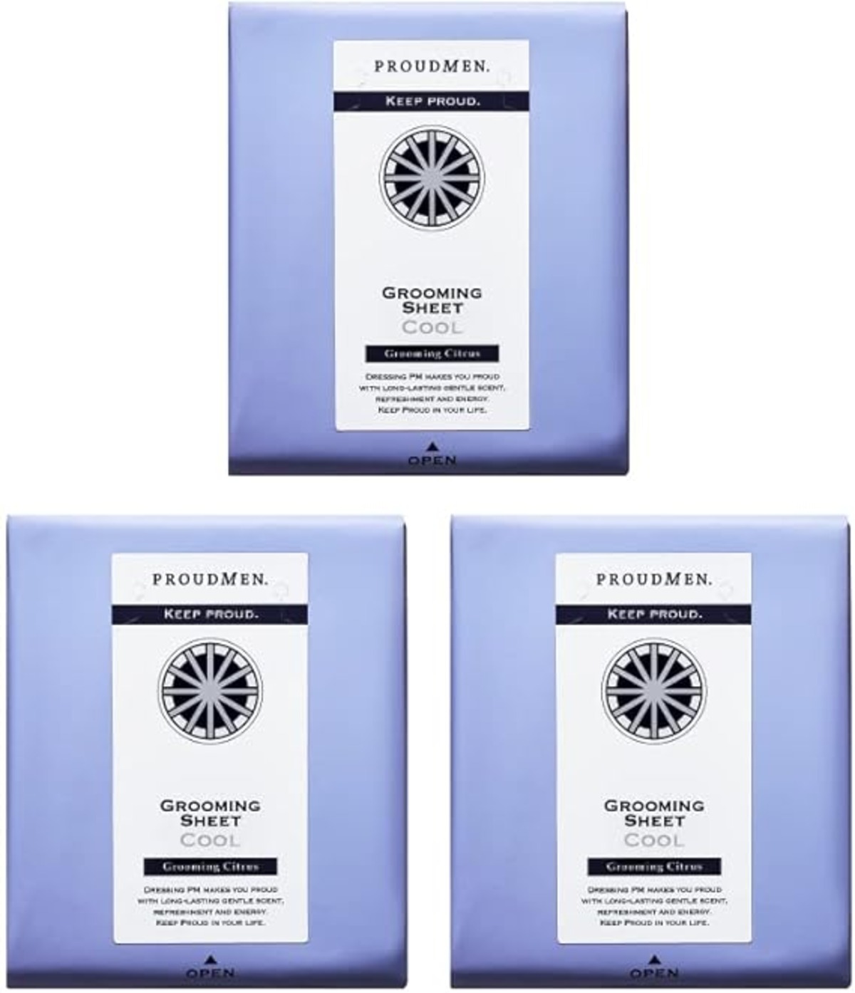 プラウドメン ボディシート メンズ グルーミングシートクール グルーミング・シトラスの香り 16枚入り×3個セット【リニューアル】 a | hero01