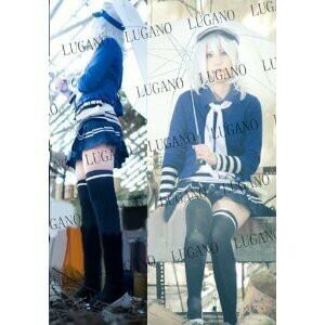 DK1535 LUGANO-- VOCALOID GUMI グミ★天ノ弱風　衣装＋靴下＋帽子  コスプレ衣装   完全オーダメイドも対応可能 K1535 LUGANO-- VOCALOID GUMI グミ☆天ノ弱風 衣装＋靴下＋帽子