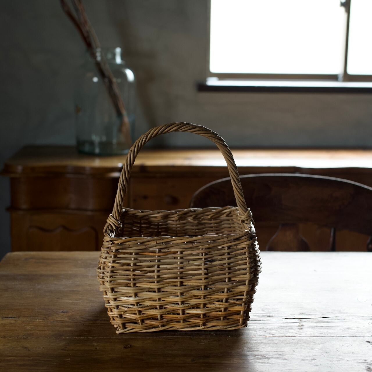 AROROG Green Basket Square / アラログ グリーン バスケット スクエア〈ラタン・籐 ・カゴ・ 収納・ディスプレイ ...