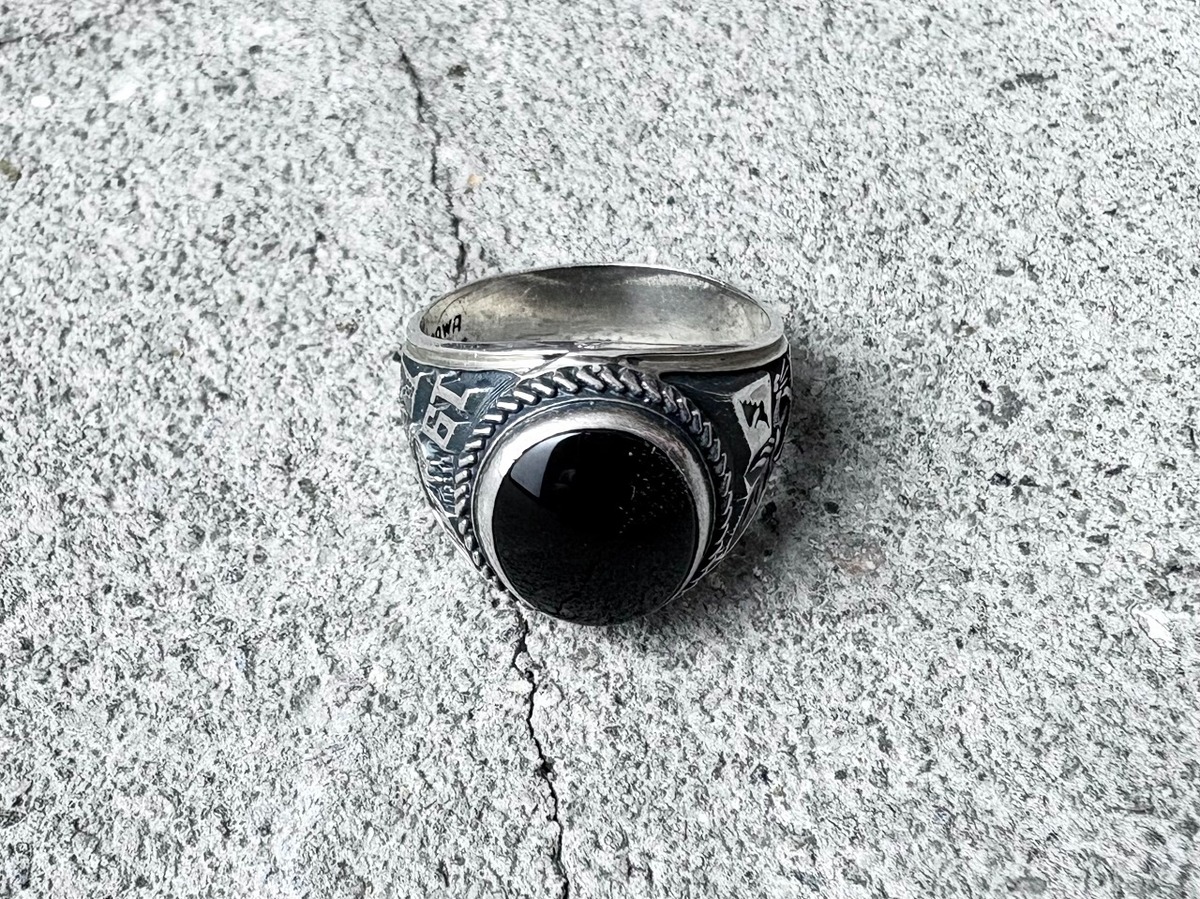70s NAKAGAWA JOHN ROBERTS College ring SILVER | AFTER DARK