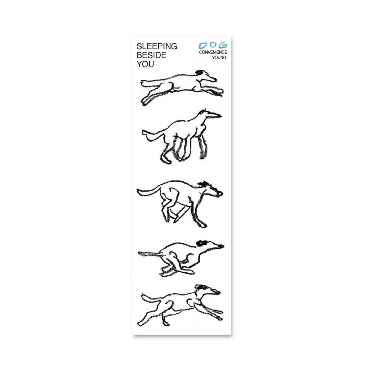 Dog running sticker 5.3×3.7cm | CONVENIENCE YOUNG