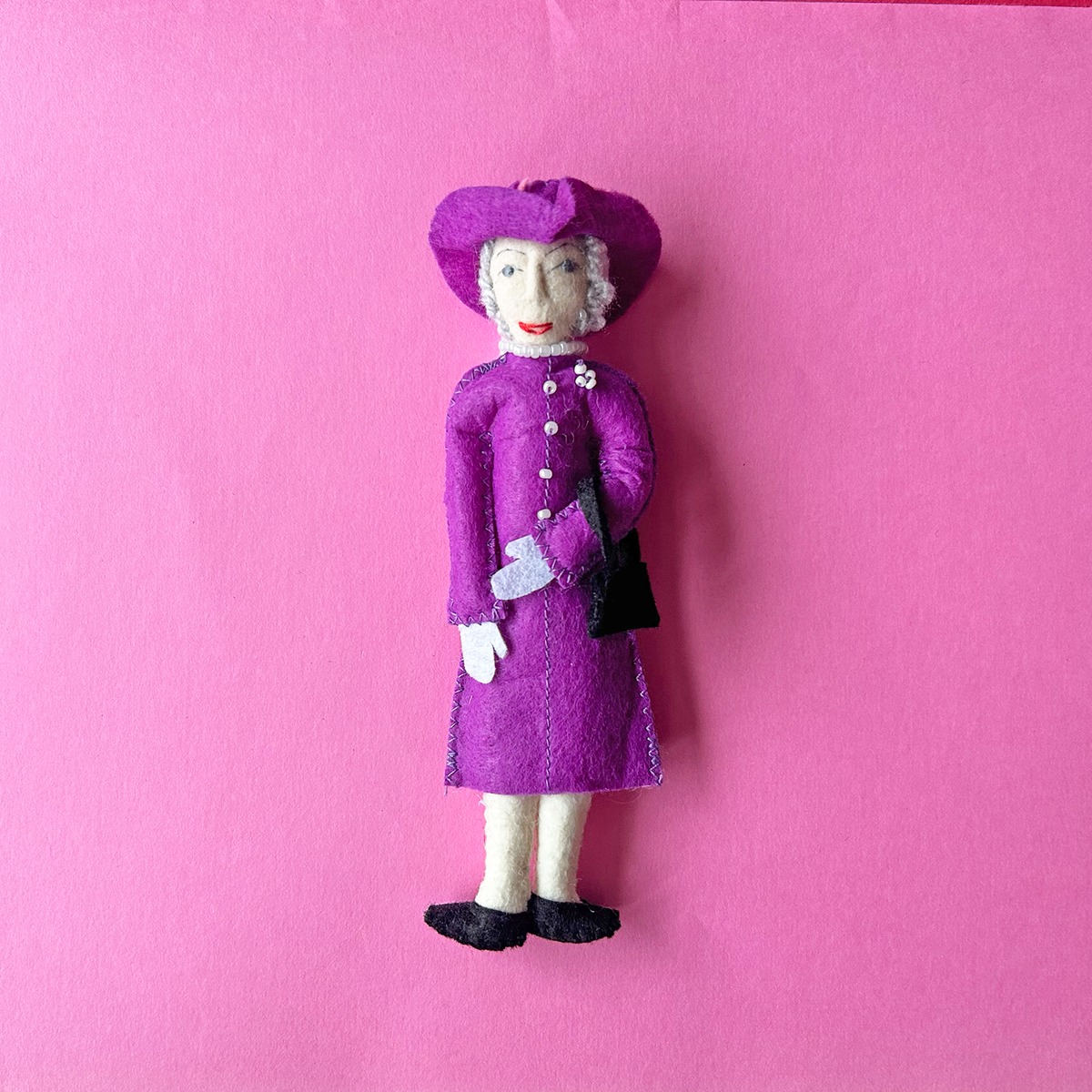 Queen Elizabeth (Purple) Felt Ornament | Spicelic