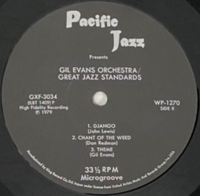 Gil Evans Orchestra ‎– Great Jazz Standards | FISH FOR RECORDS