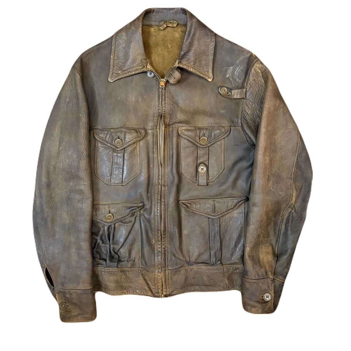 30'S MID-WESTERN LEATHER HUNTING JACKET | The Vintage Club ・The Vintage ...