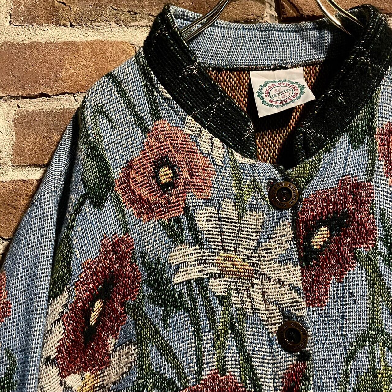 【Caka act3】・Cat × Flower Pattern Vintage Loose Gobelin Jacket | Caka(カカ ...