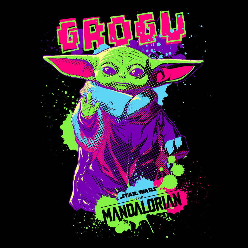スター・ウォーズ Tシャツ Star Wars The Mandalorian: Neon Retro Grogu Premium Black ...