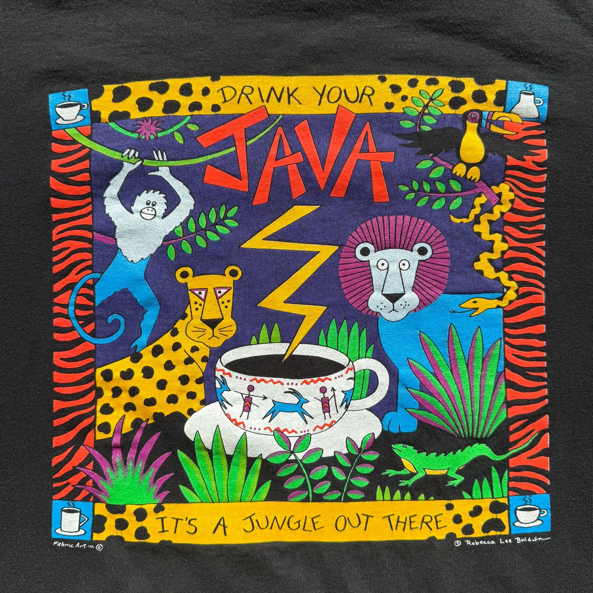 90's Used Vintage T-Shirt （JAVA） 1990年代 COFFEE コーヒー アニマル ジャワ CAFE ビンテージ ...
