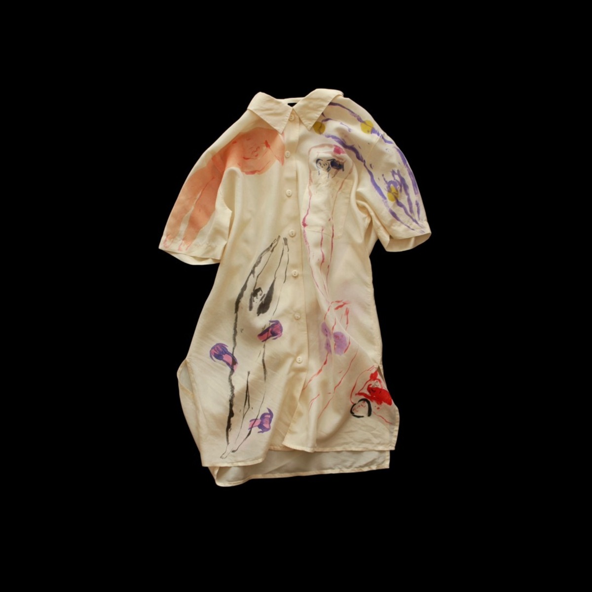 Subin Kim/ Hand-painting Art on Vintage Blouse (Type h) | nude vintage&closet