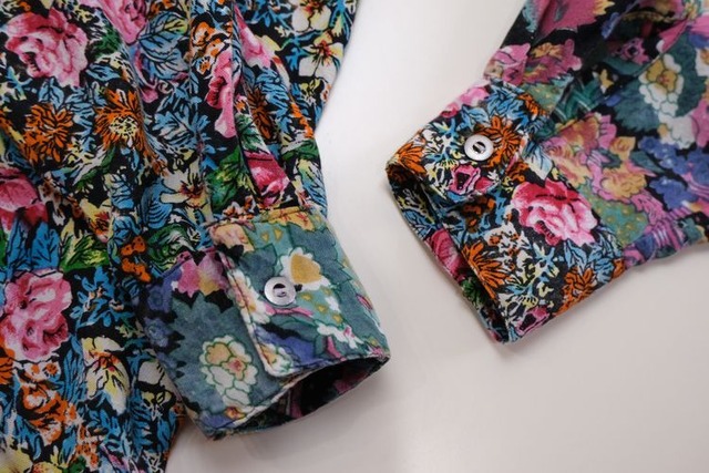 80's crazy patterned botanical rayon Shirt | GARYO