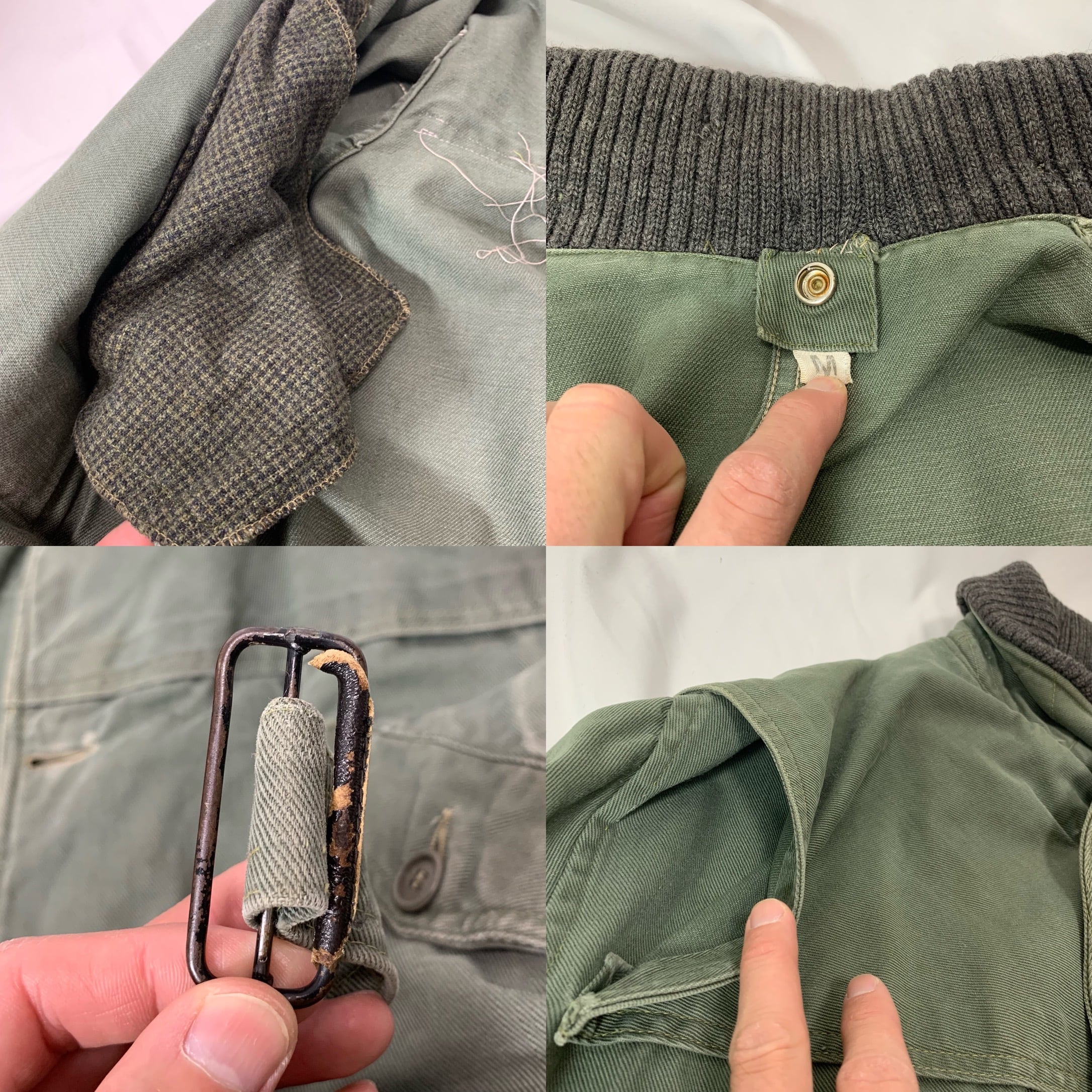vintage 50s Military Taste Coat PRENTICE PIN LOCK ZIPPER ミリタリーテイストコート 片 ...