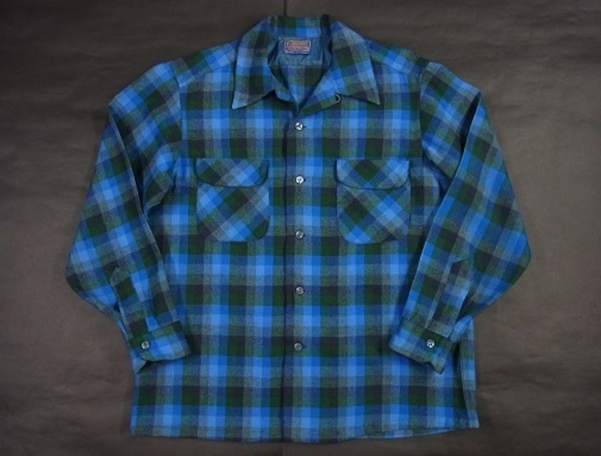 60's PENDLETON ペンドルトン ウール オープンカラーシャツ （L） | CYCLONE