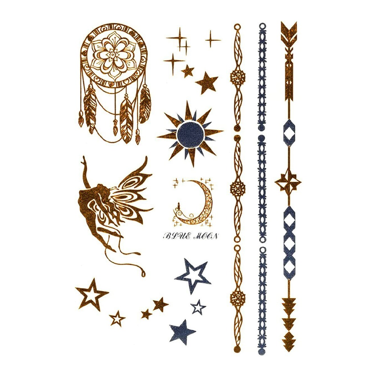 【期間限定セール対象品】タトゥーシール アクセサリー シャイニーメタリック (GT-276) Tattoo seal フラッシュタトゥー ...