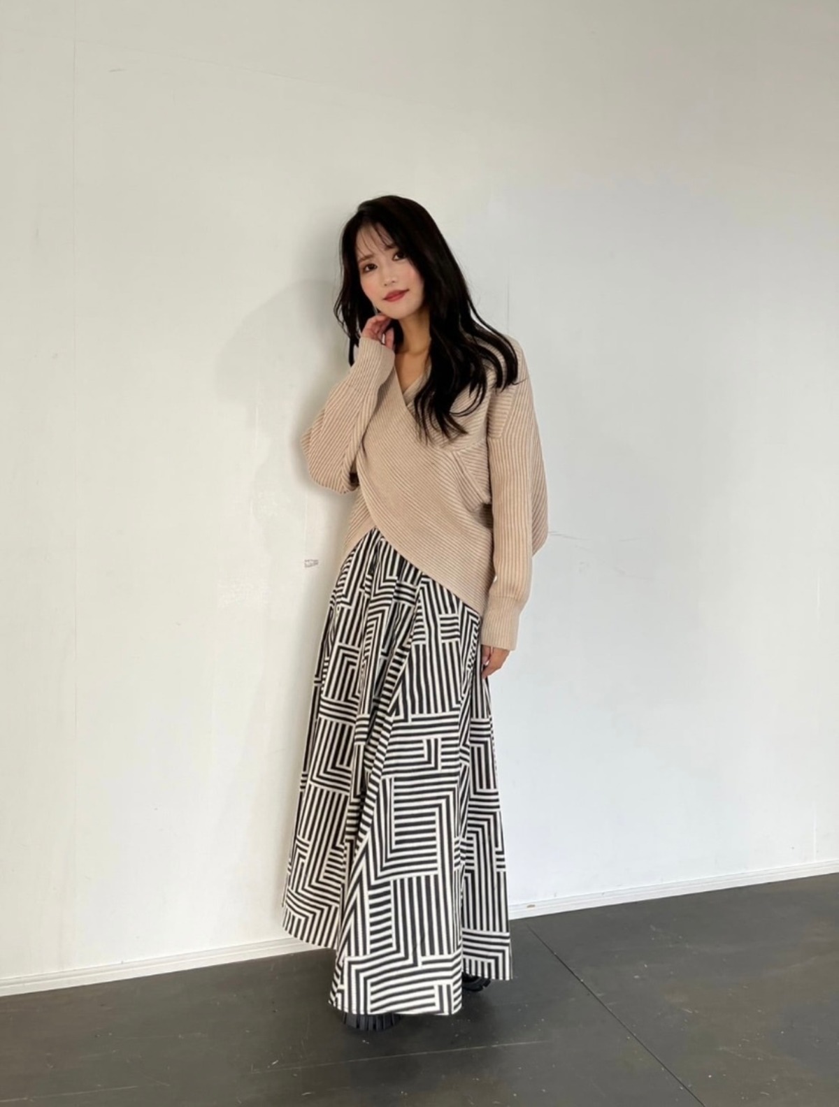 幾何学模様フレアスカート | chocola