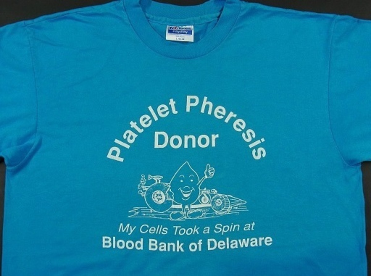 80's Platelet Pheresis Donor キャラクター ヴィンテージ Tシャツ | CYCLONE