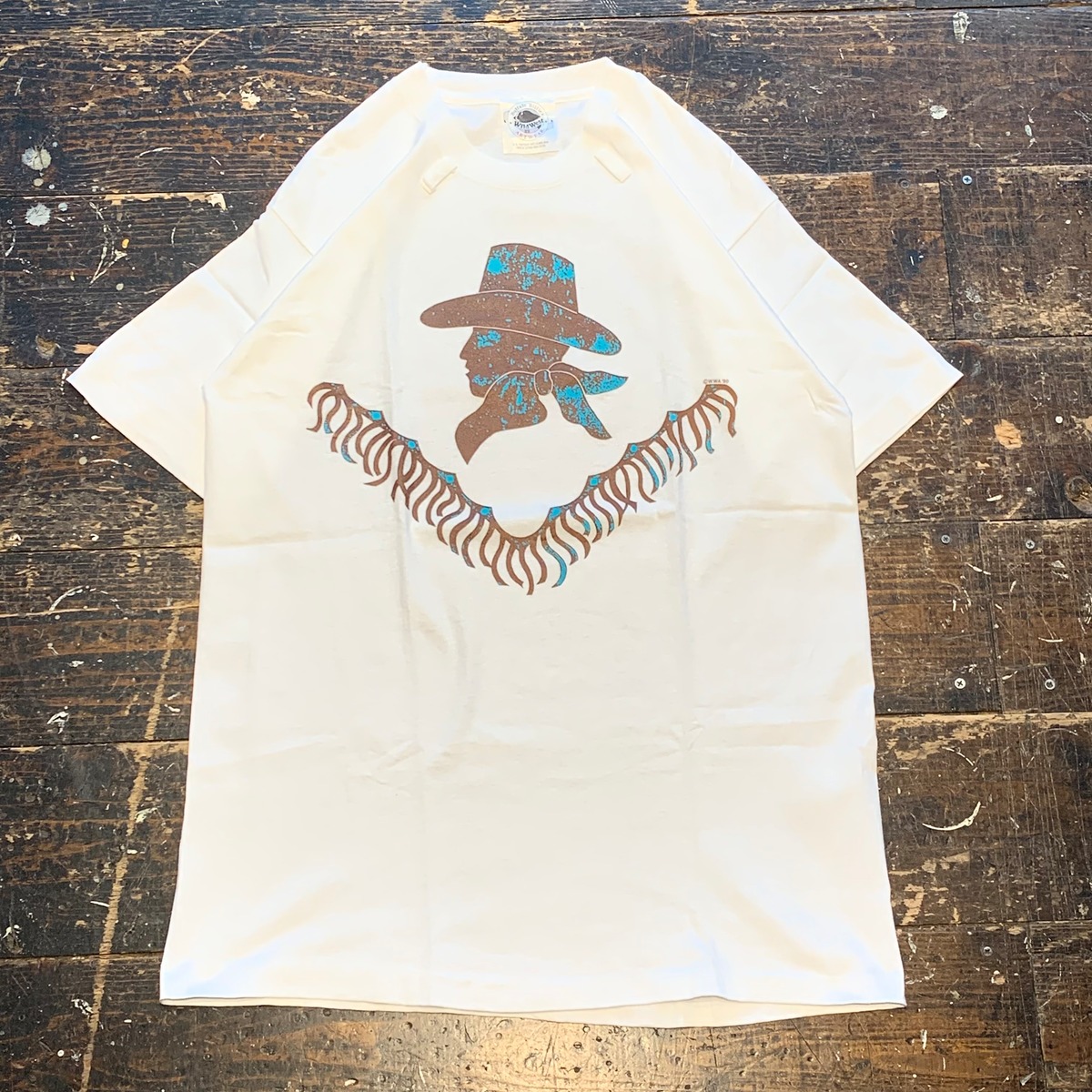 1990s old tee WWA loop type 1990年代 ループ付 ラバープリント シングルステッチ デッドストック | maruco