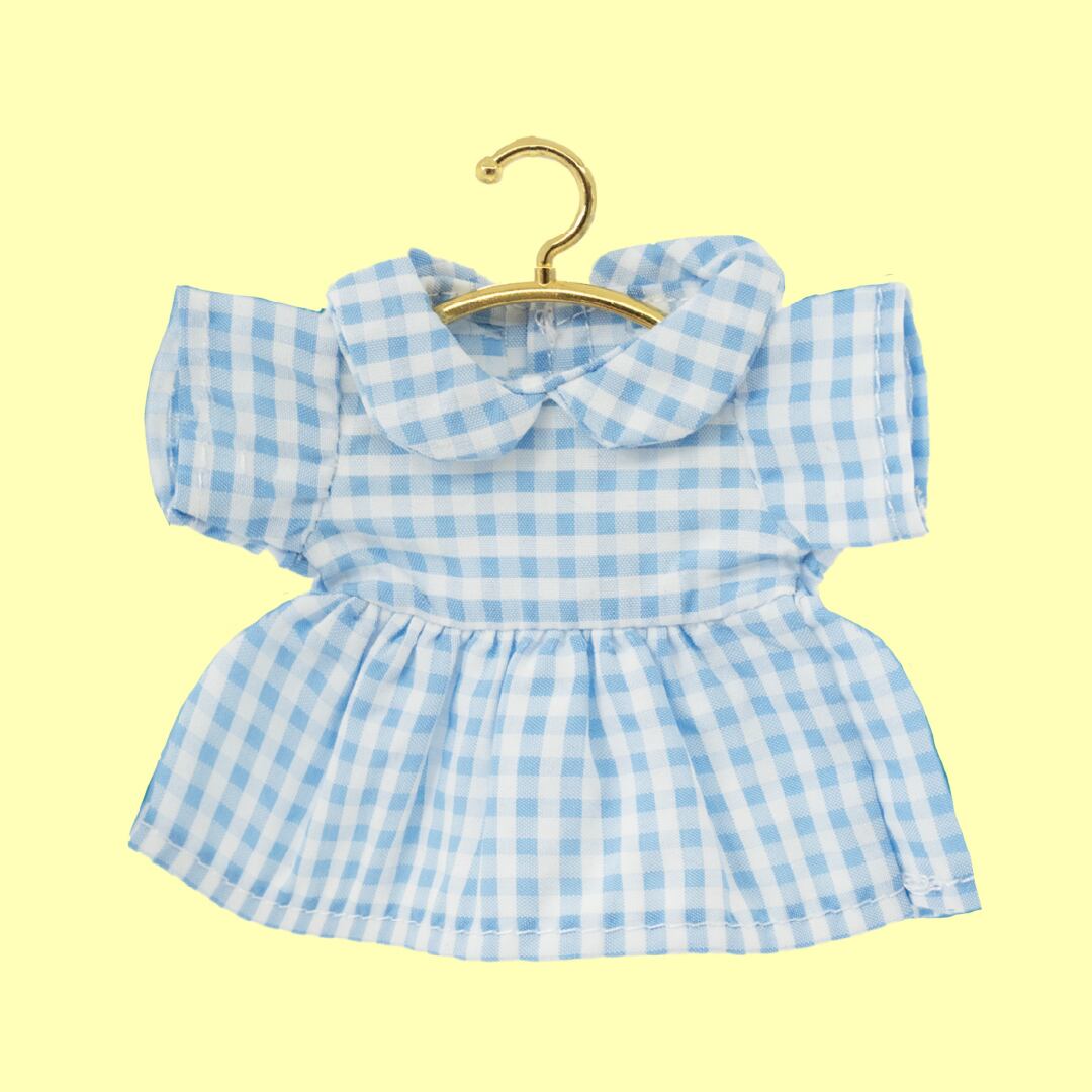 Dolly check one-piece Blue | KELLY and JANE