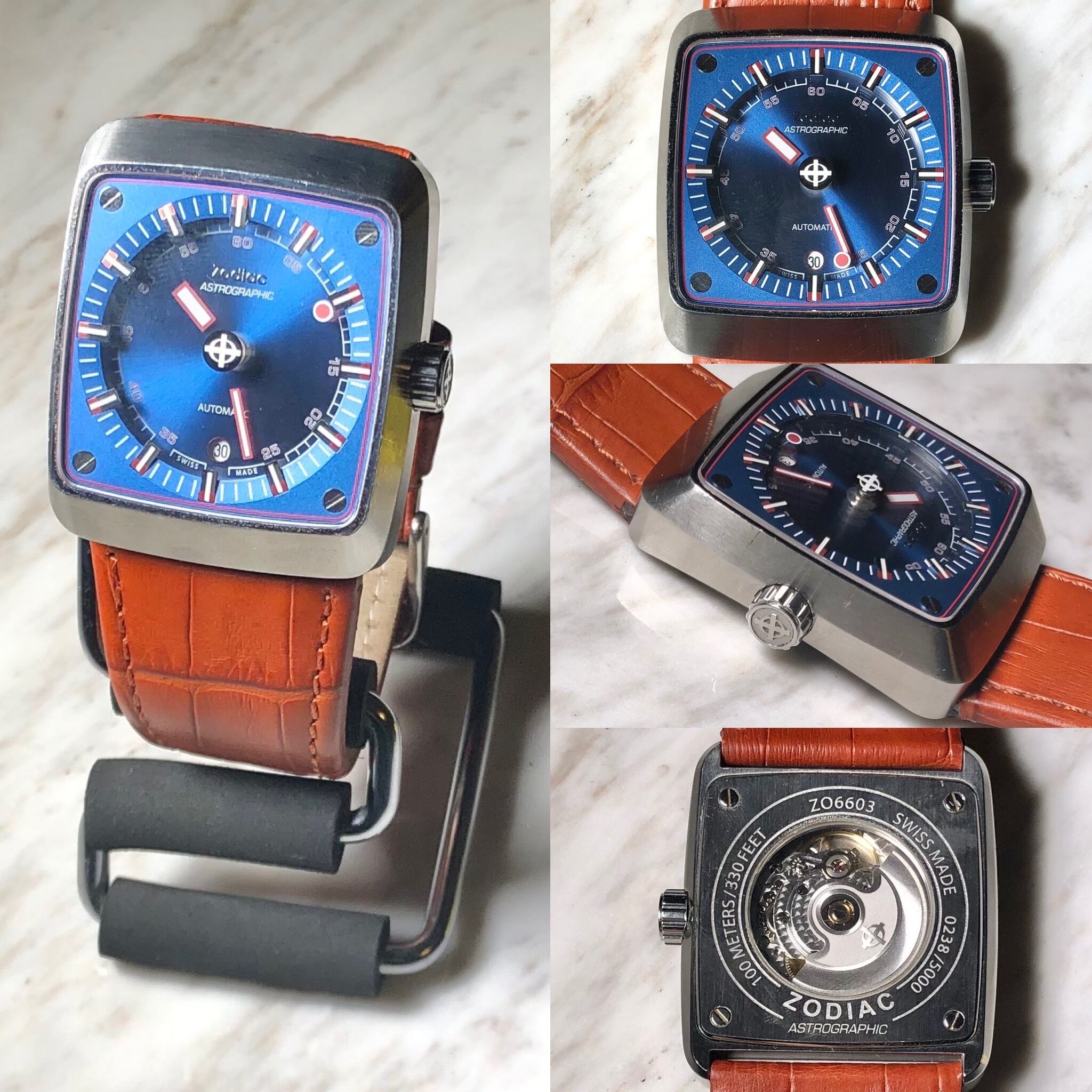 ZODIAC mystery dial automatic watch "astrographic" | NOIR ONLINE