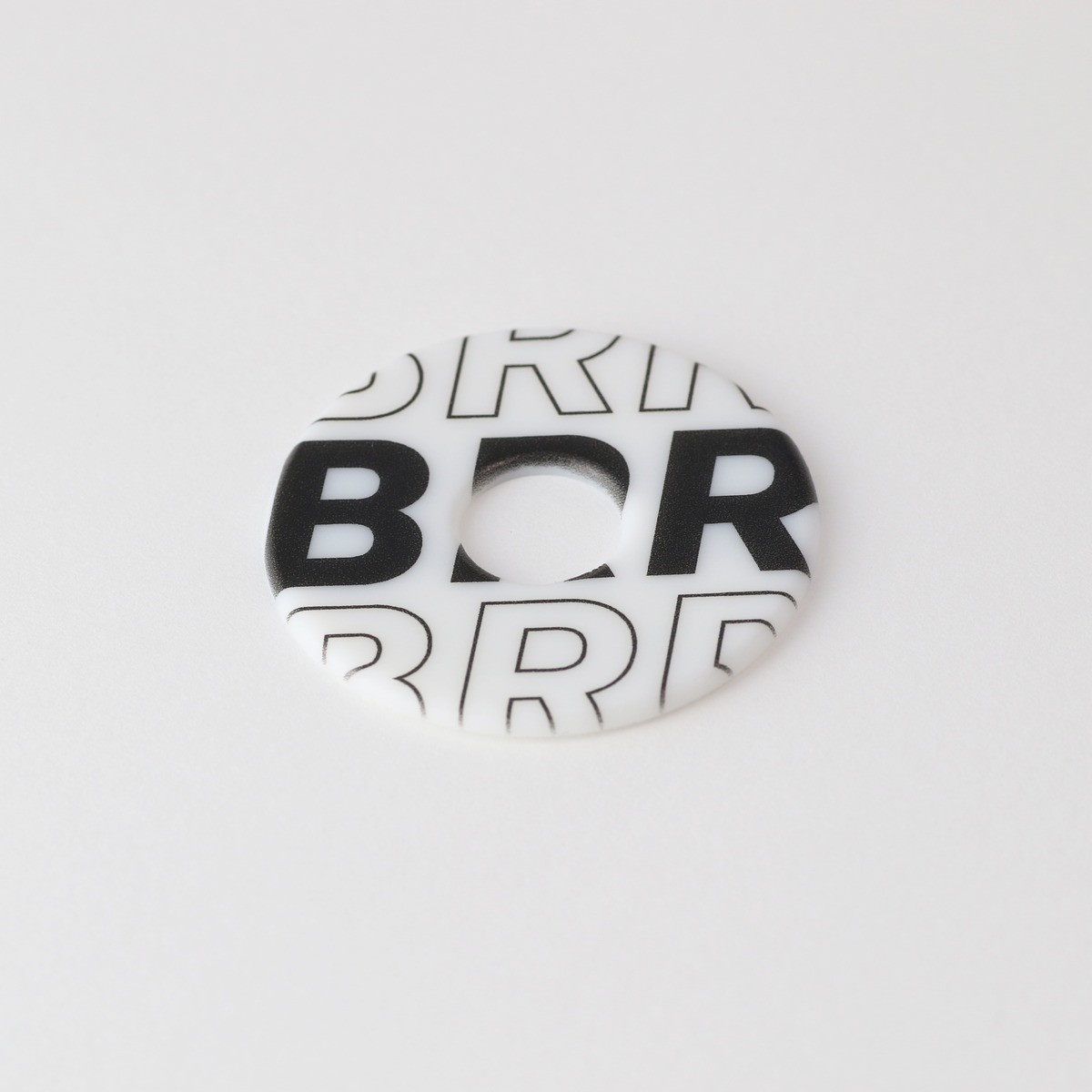 Silky Touch | Lever disc| White | Black Big Logo | BRR Custom Arcade