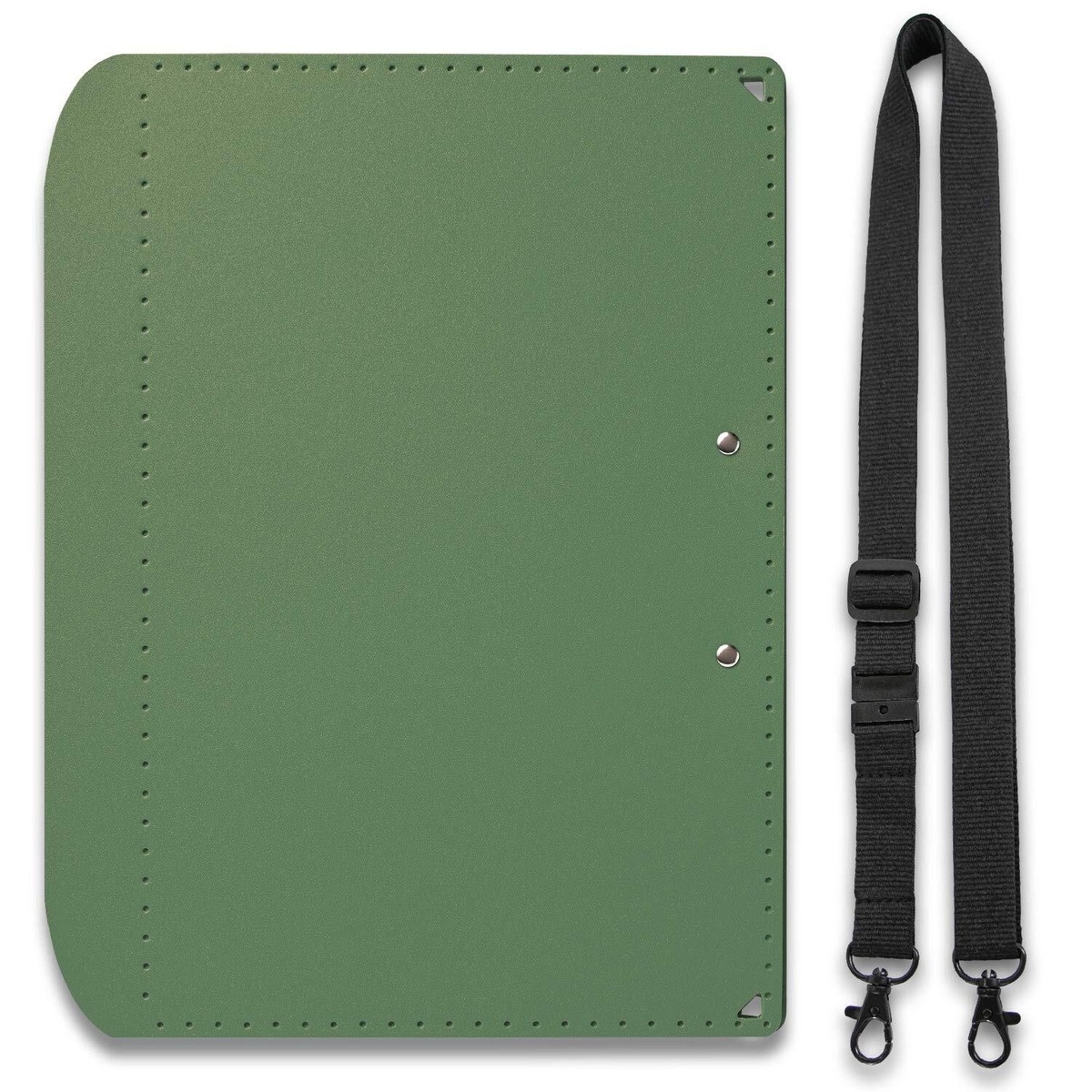 プラス A4サイズにおりたためる A3クリップボード+ カーキ 83-154 専用ストラップ 付 | LIBER BASE 1号店