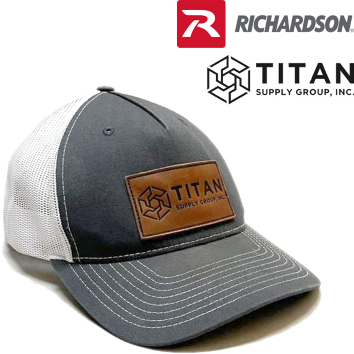 1点物 Titan Supplyグレー白ツートンメッシュキャップ帽子US古着メンズレディースOKアメカジ90sストリートスポーツ灰色ブランド ...