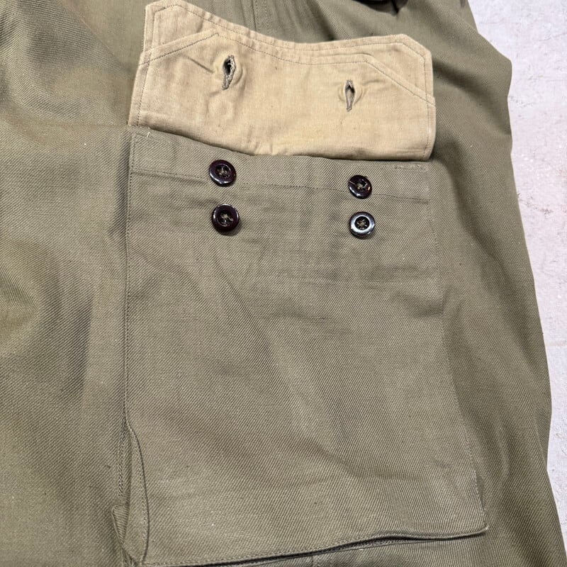 50's フランス軍 M47 フィールドパンツ コットンツイル 前期型 50's フランス軍 M47 フィールドパンツ コットンツイル 前期型