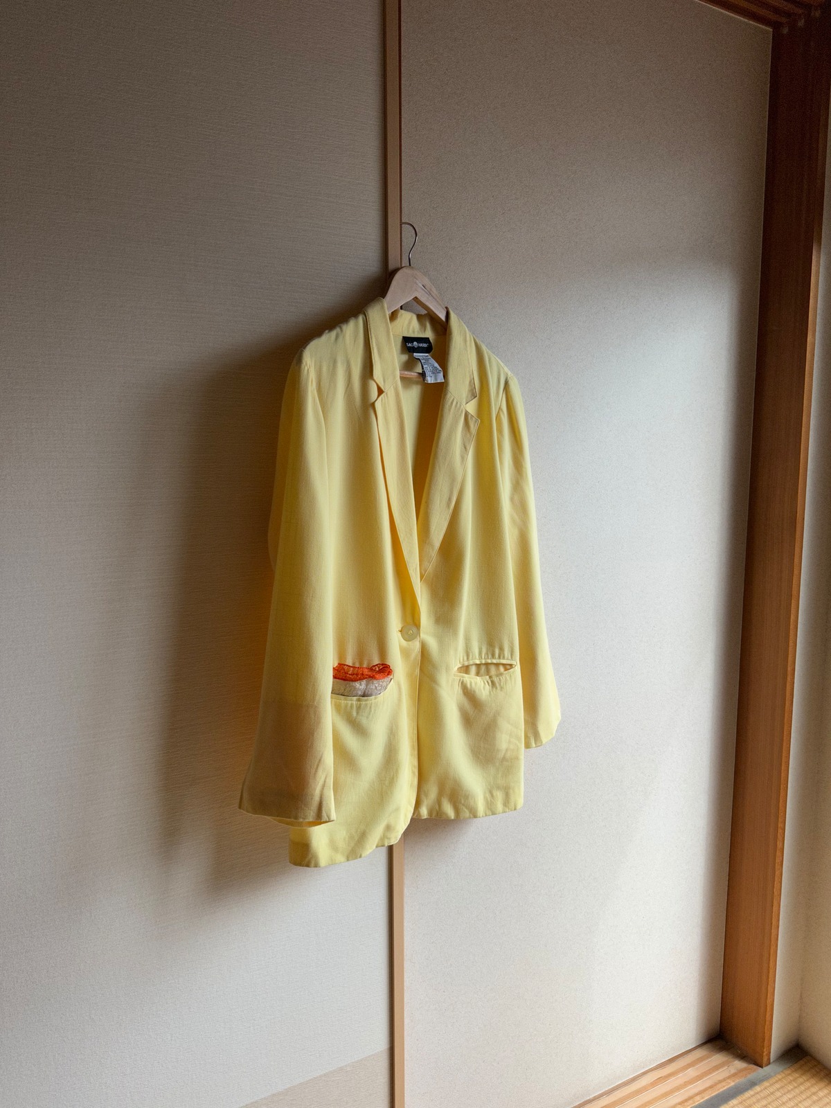yellow linen jacket | Lebois