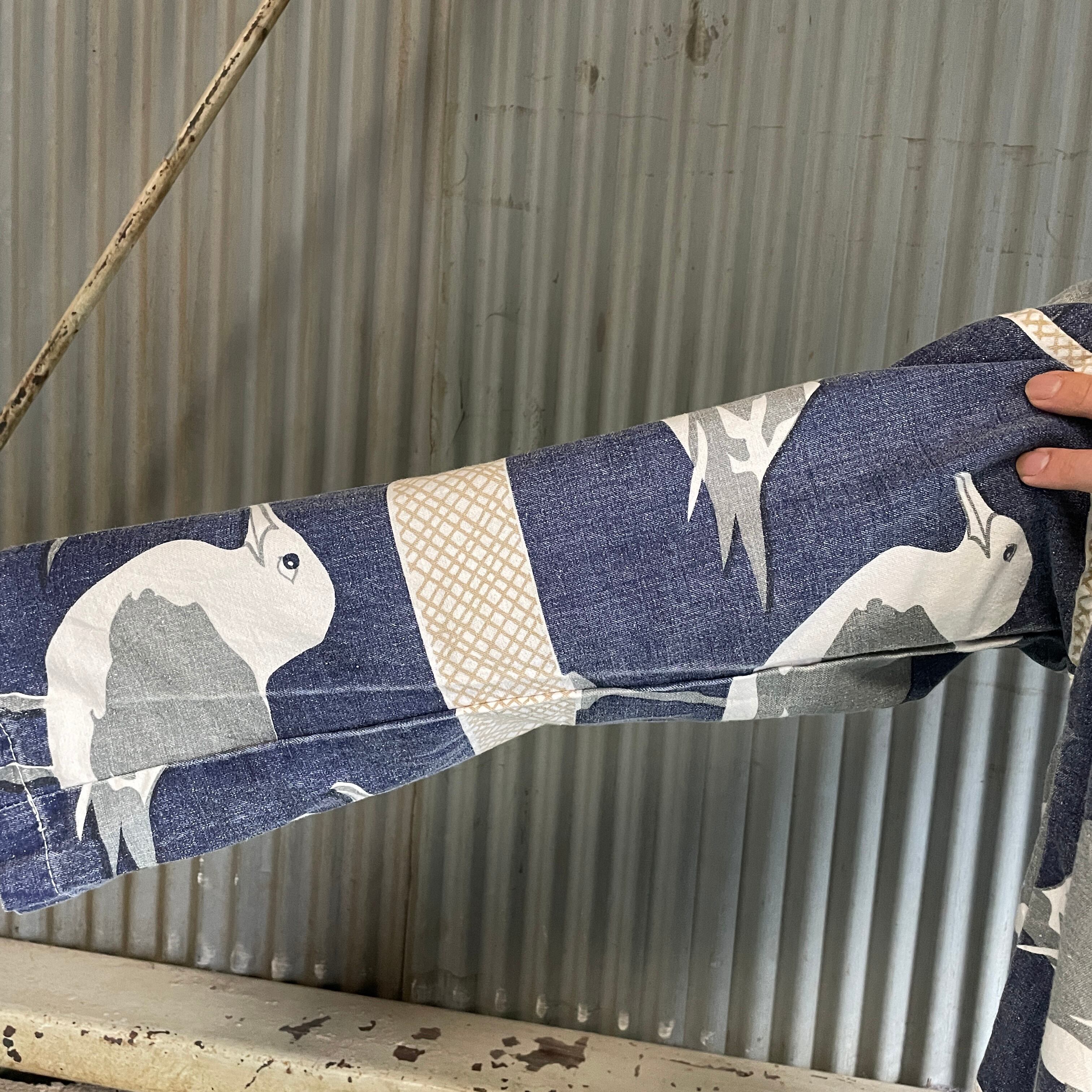 90年代 USA製 MICHIGAN RAG CO ミシガンラグ カモメ柄 総柄 コットンパーカー メンズL相当 古着 90s ビンテージ ...