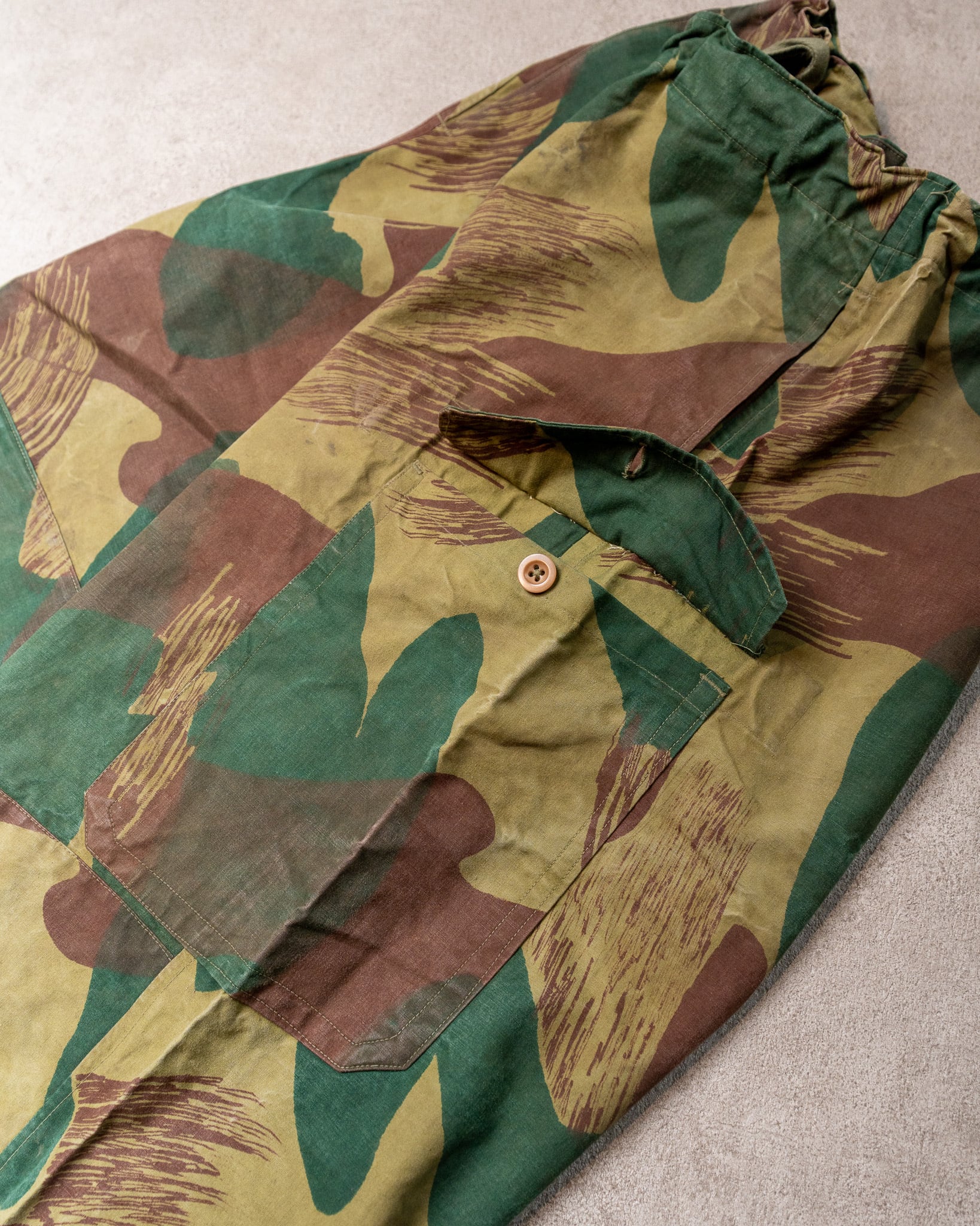 USED】50's Belgian Army Brushstroke Camouflage Trousers 実物 USED】50's Belgian Army Brushstroke Camouflage Trousers 実物