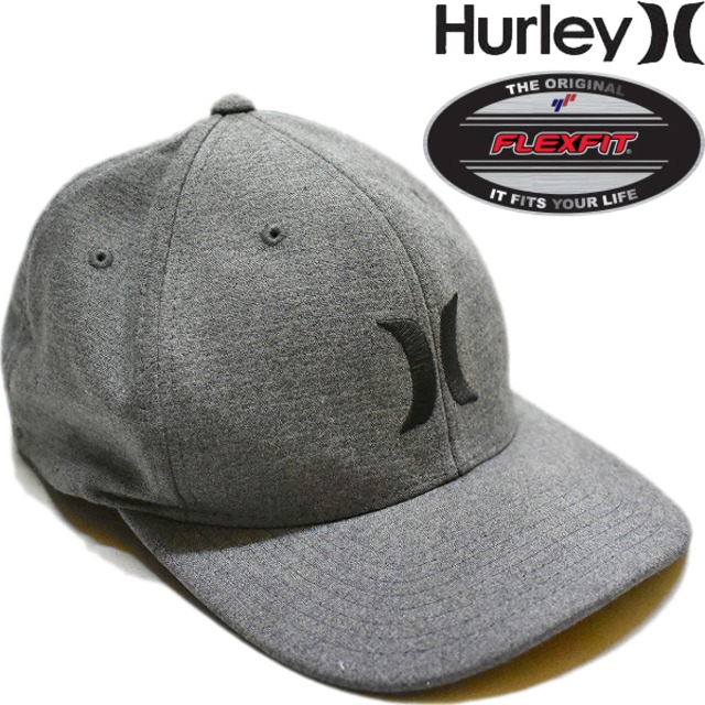 1点物 ハーレーHURLEYフレックスフィット帽子キャップ古着メンズレディースOKアメカジ90sストリート/スポーツMixサーフ刺繍グレー ...