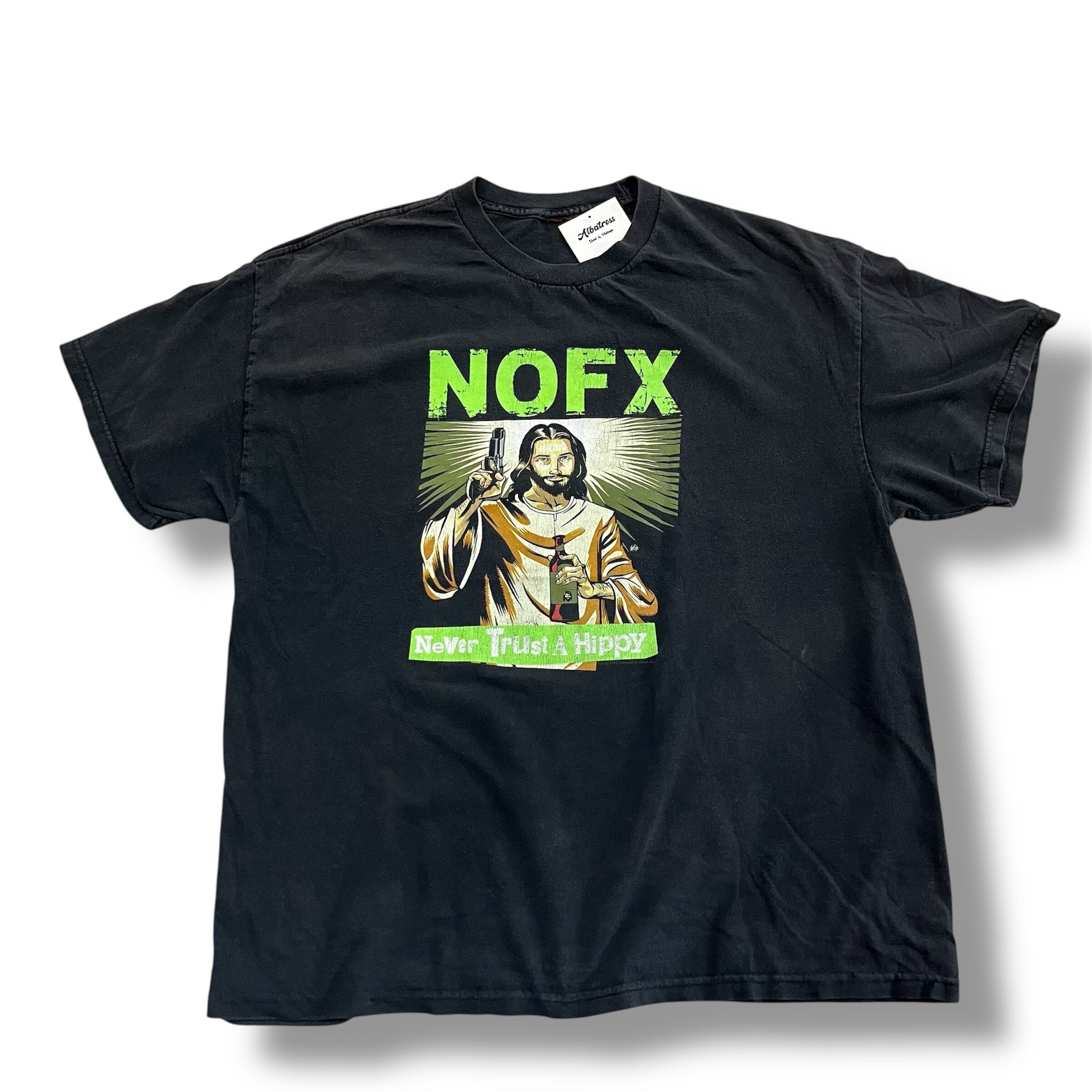 size:XL程度 【 NOFX 】NOFX Never Trust A Hippy FAT WRECK CHORDS バンド バンT 両面 ...