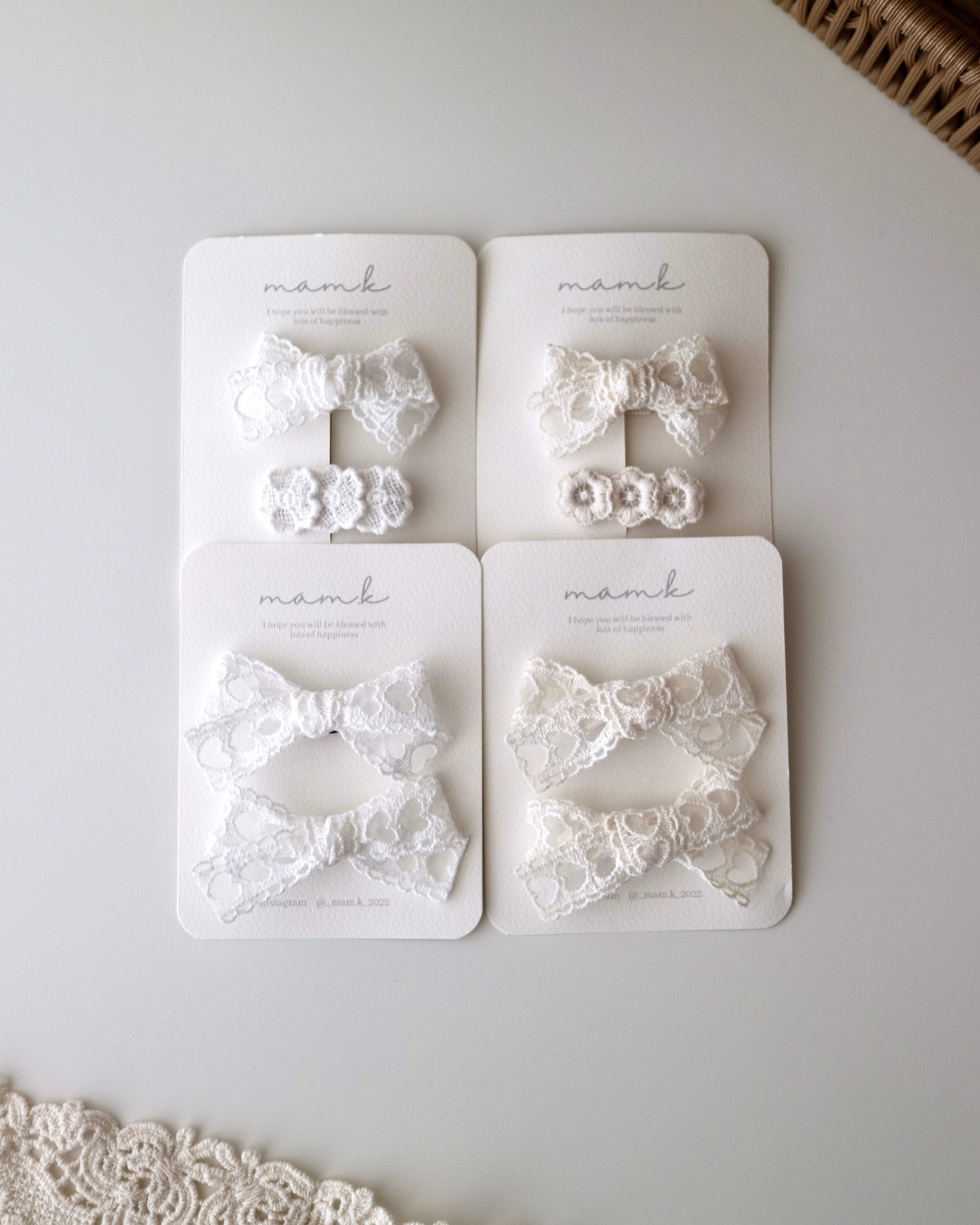heart lace hair tie | mam.k