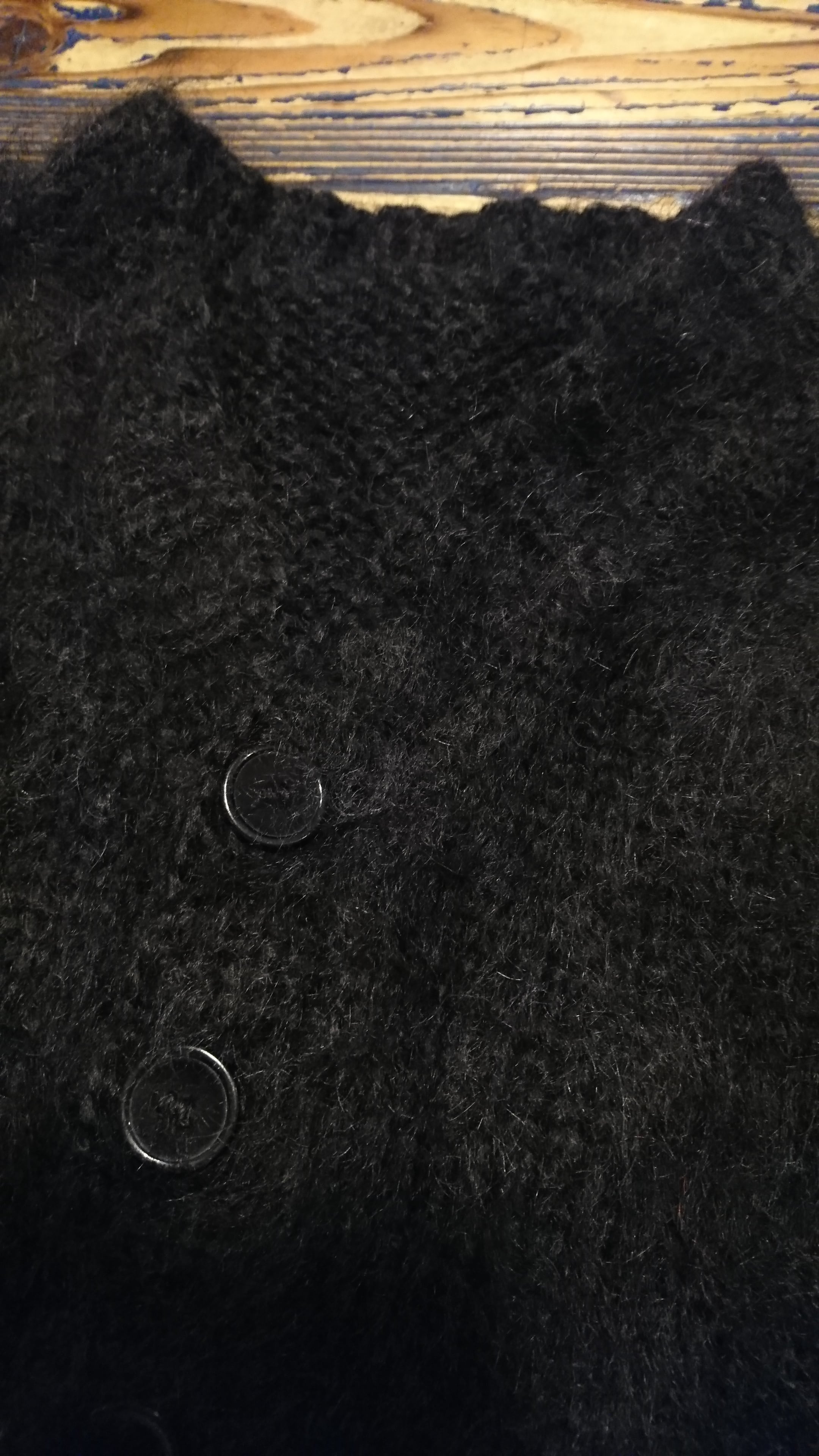 BAA COSTUME MFG. "KING MOHAIR CARDIGAN“ Black Color | BOW & ARROW WEB STORE