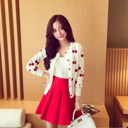 パール 翡翠 ボタン クルーネック ニット カーディガン トップス 袖