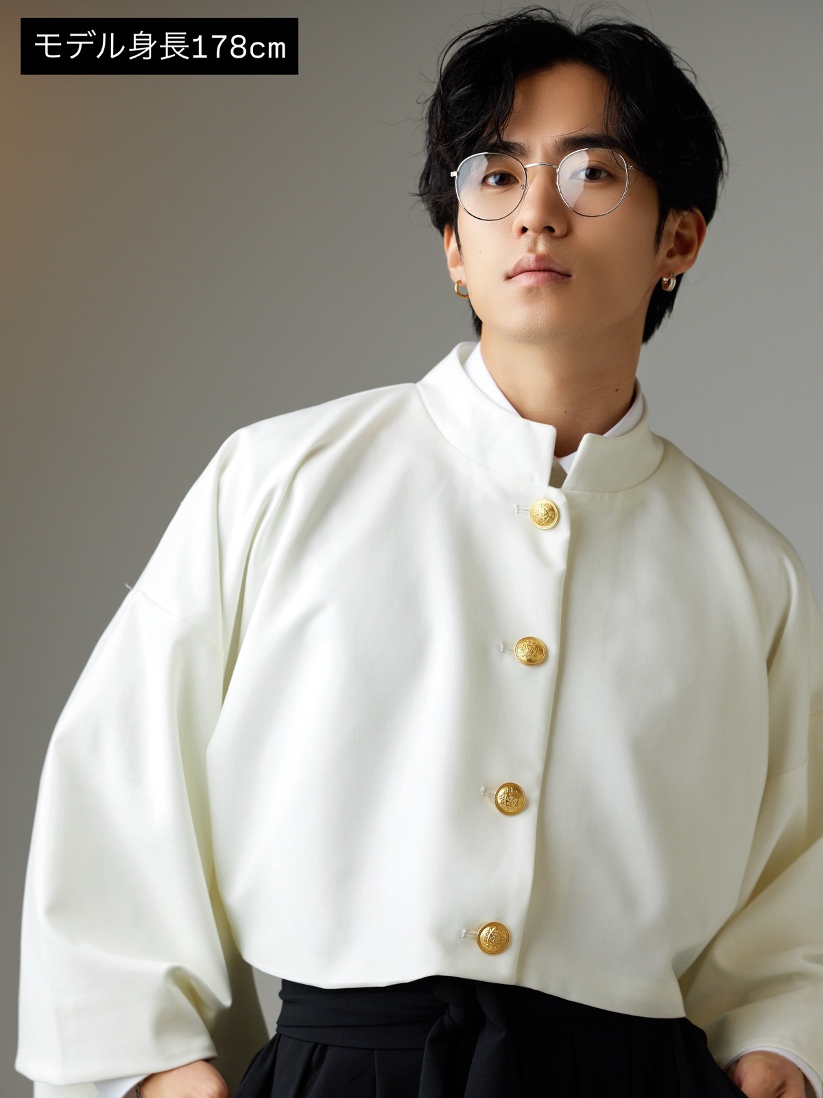 【メンズ】着物袖学ラン 白 | MISAMARU