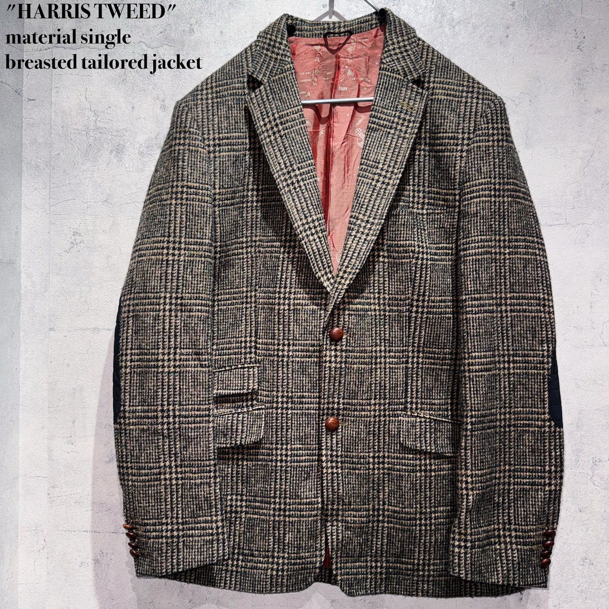 "HARRIS TWEED"material single breasted tailored jacket | ayne