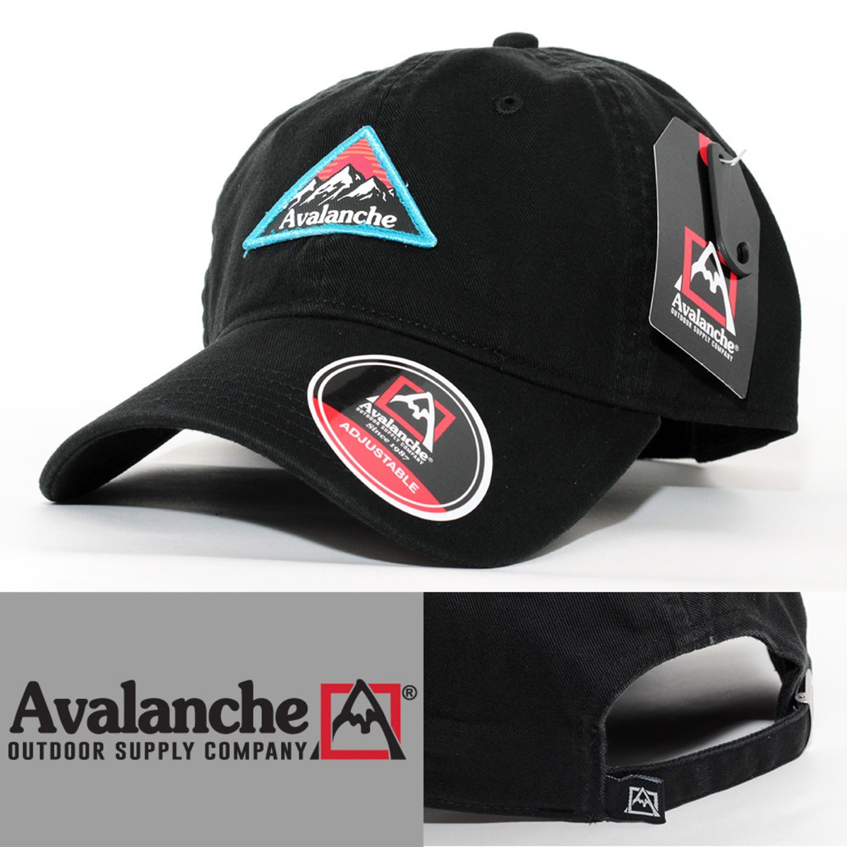 ローキャップ 帽子 メンズ アバランチ Avalanche Mountain Patch Baseball Cap ブラック 1RTHF-01 ...