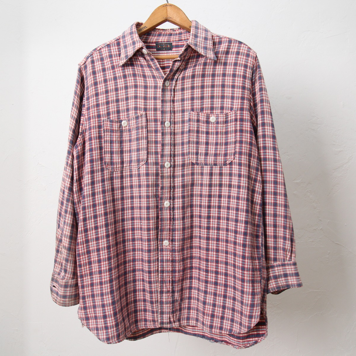 1940's～ SUNVALLEY PLAID PRINT FLANNEL SHIRT | FRUiT VINTAGE