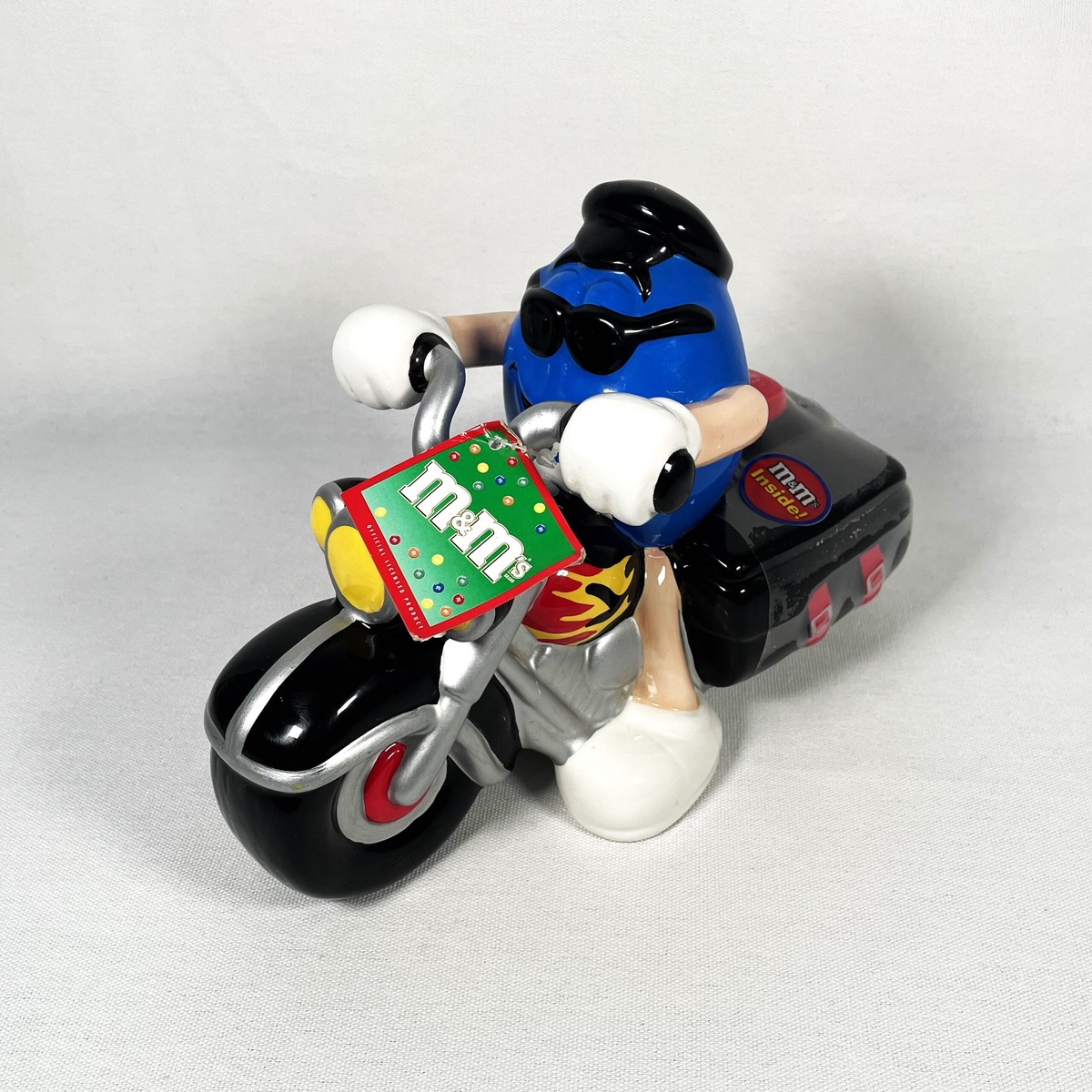 M&M Ceramic Motorcycle Candy Dish HotRod | YUH ANTIQUE