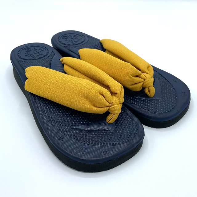 はなぞうり 紺/マスタード 003 | HANA ZORI