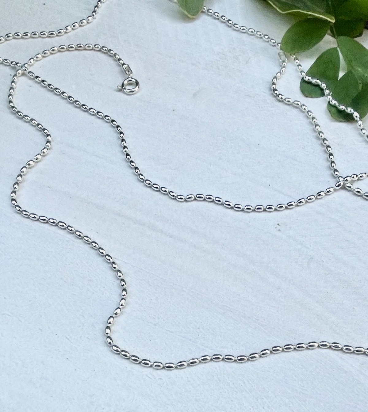 シルバーオーバルチェーン1.8mm(細)40 オプション45,50cm | Bonny Port