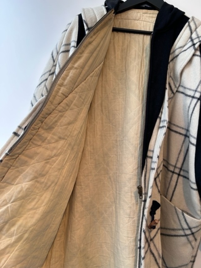 vintege checkered pattern coat | mean