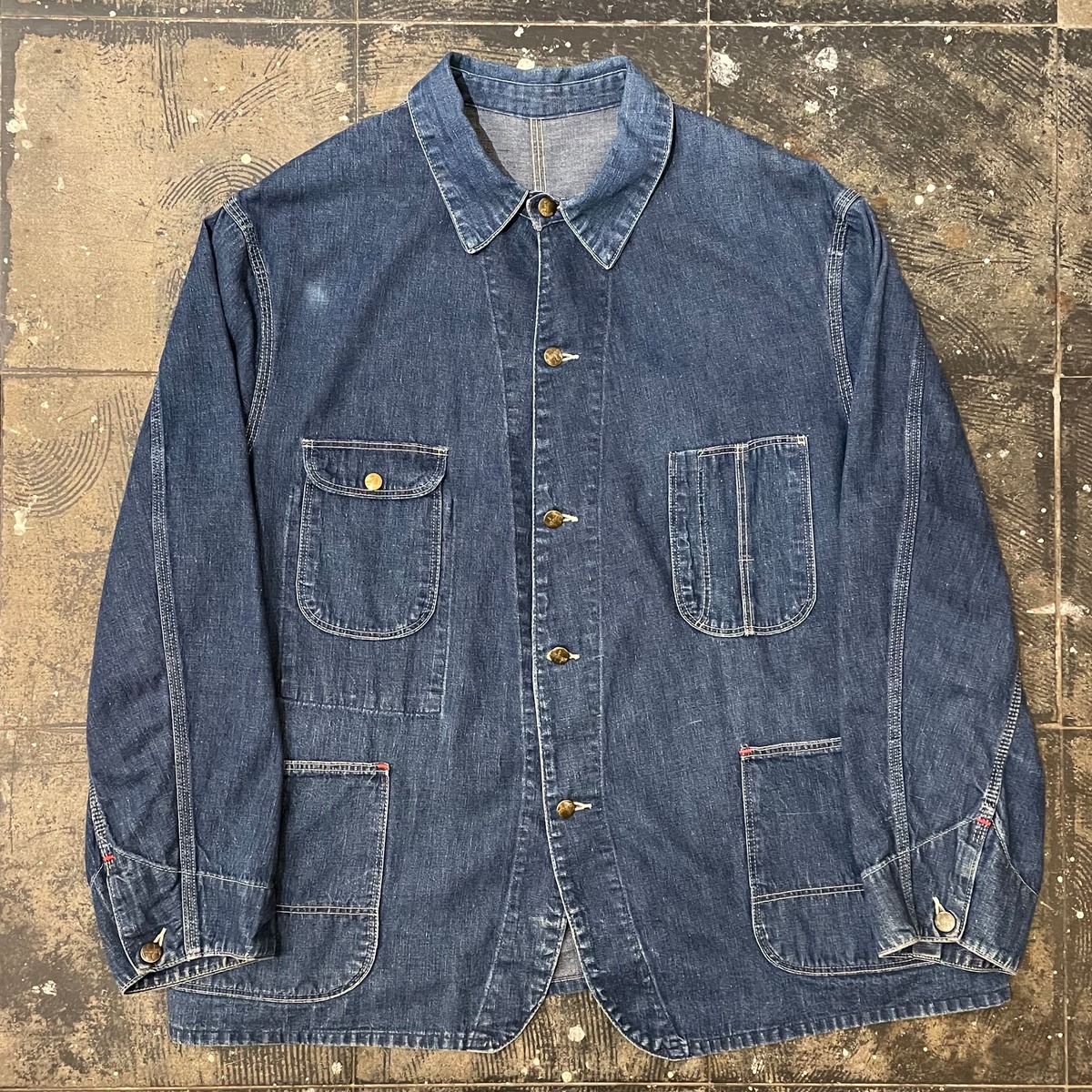 50's Denim Coveralls Sanforized Button | BACK STAGE