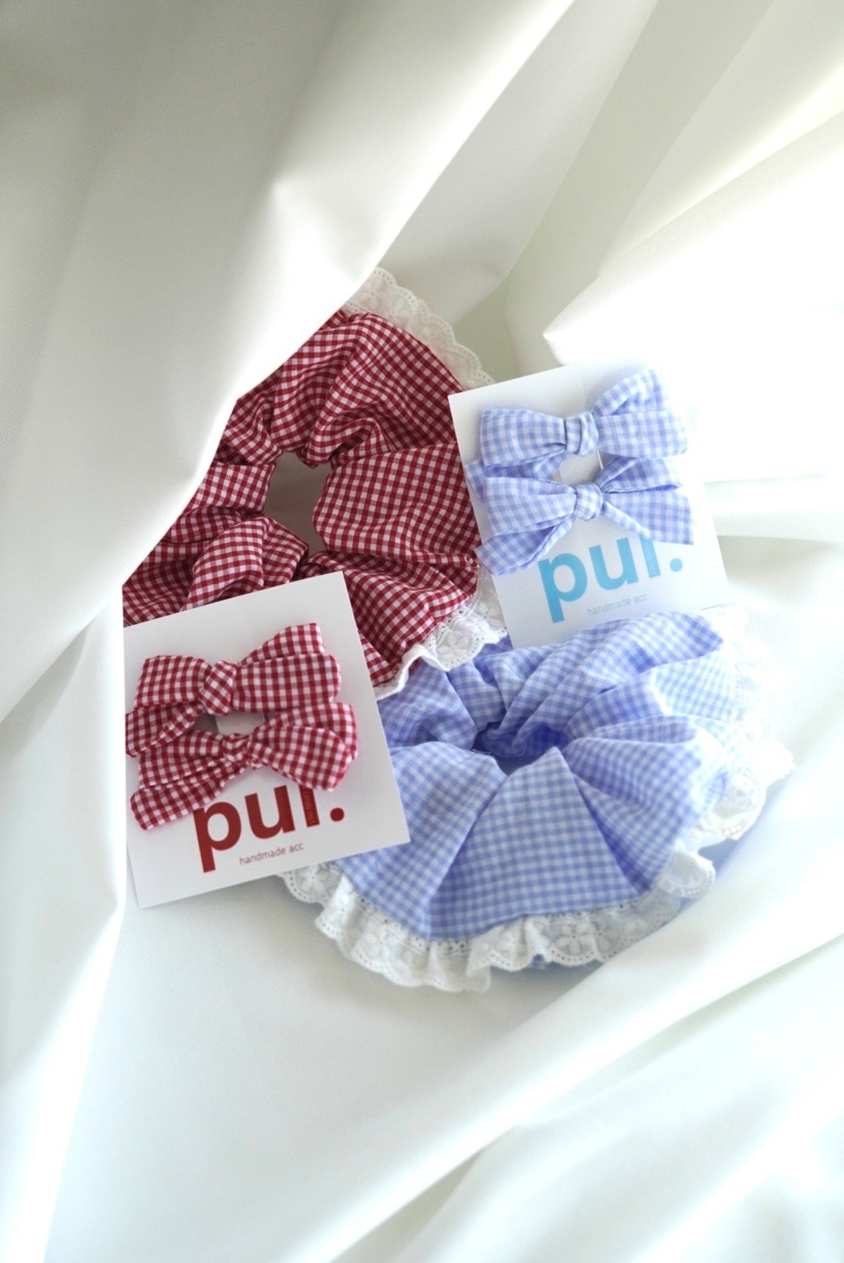 strawberry / chouchou / ginghamcheck / #pui_candy no.1 | pui.made