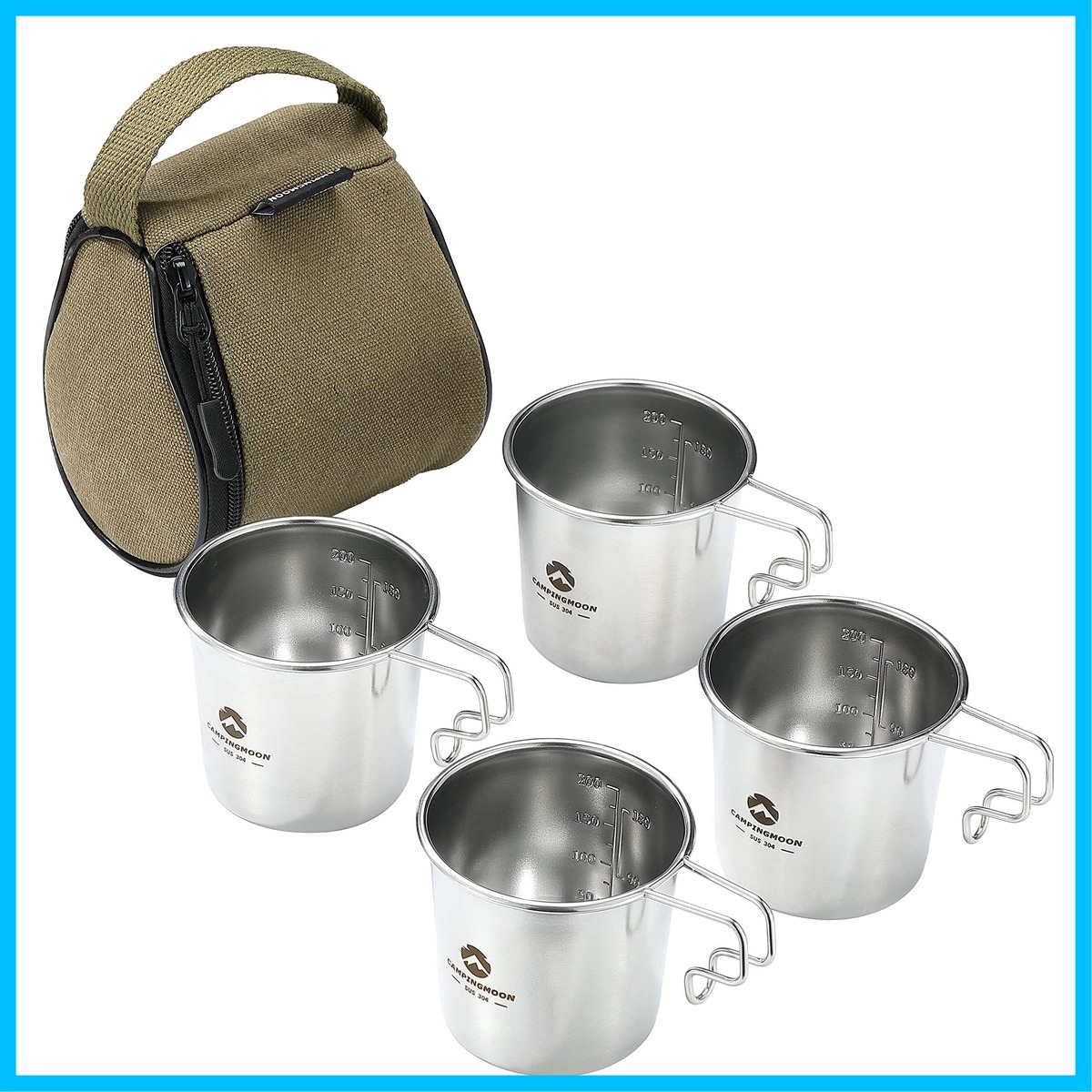 キャンピングムーン(CAMPING MOON) ソロマグ M キャンプ用 マグカップ 210ml 4点セット SOLO MUG S-190-4P+B | グランメゾンショップ